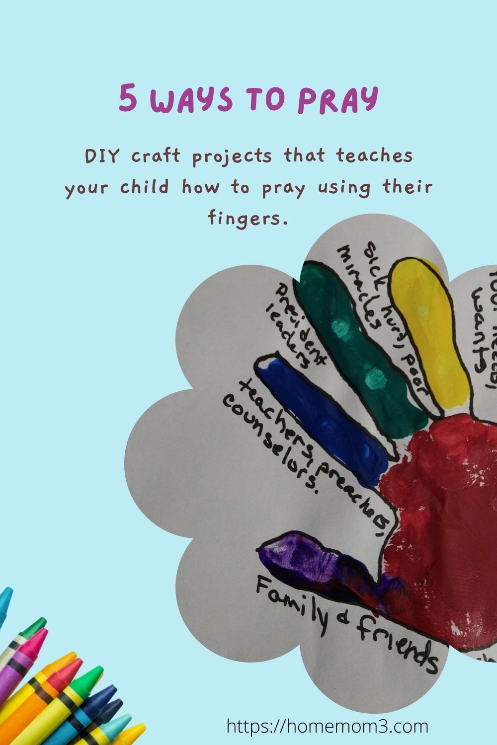 5 Finger Prayer Craft For Kids 5 Finger Prayer Craft For Kids