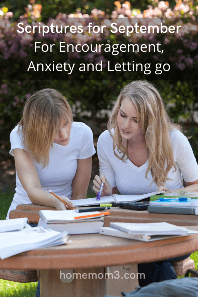 September Bible Verses (Encouragement for School)